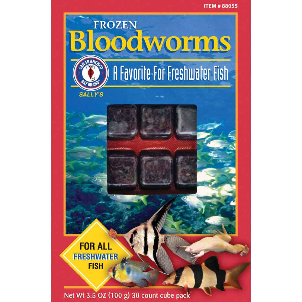 Bloodworms - Cubes - 3.5 oz. - Frozen | thatpetplace.com