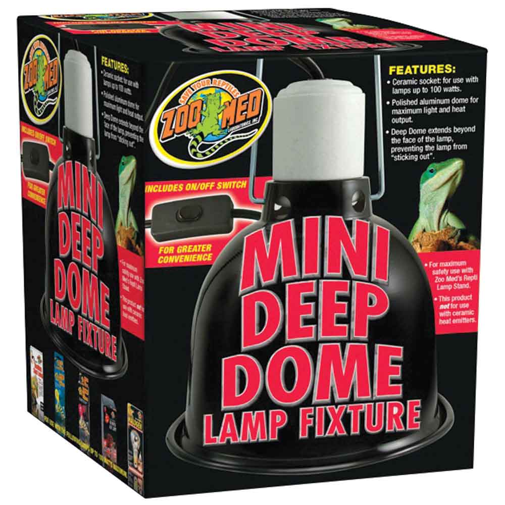 Zoo Med - Mini Deep Dome Lamp Fixture 5.5in 100W | thatpetplace.com