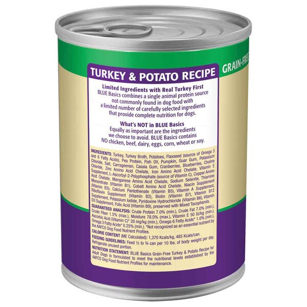 Basics LID Canned Dog Food - Turkey - 12.5oz.