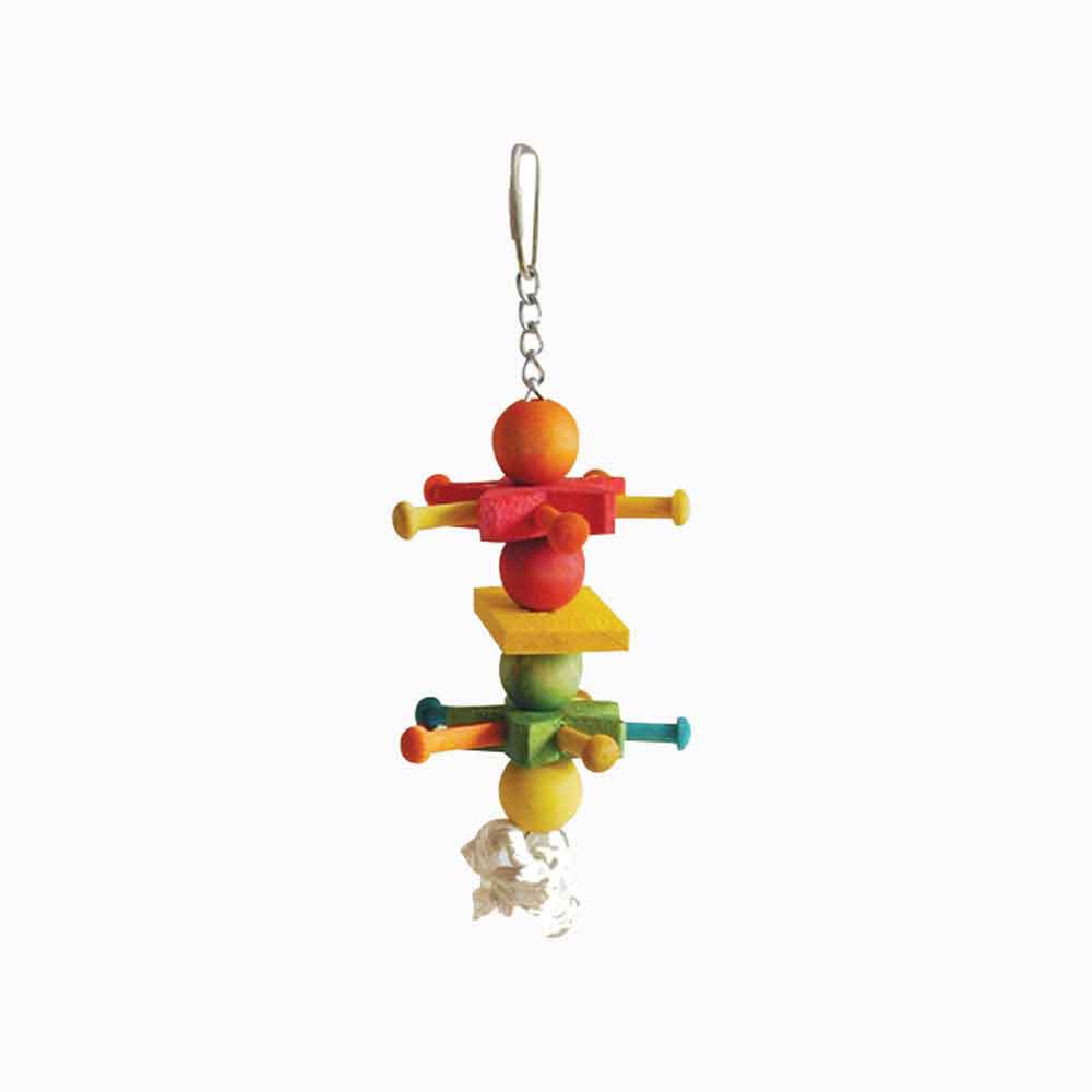 Happy Beak Bird Toy - Wooden Cowboy Spur | thatpetplace.com