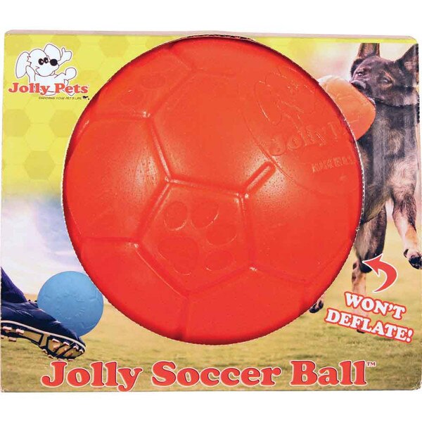 Jolly Soccer Ball Dog Toy - Orange - 6 in