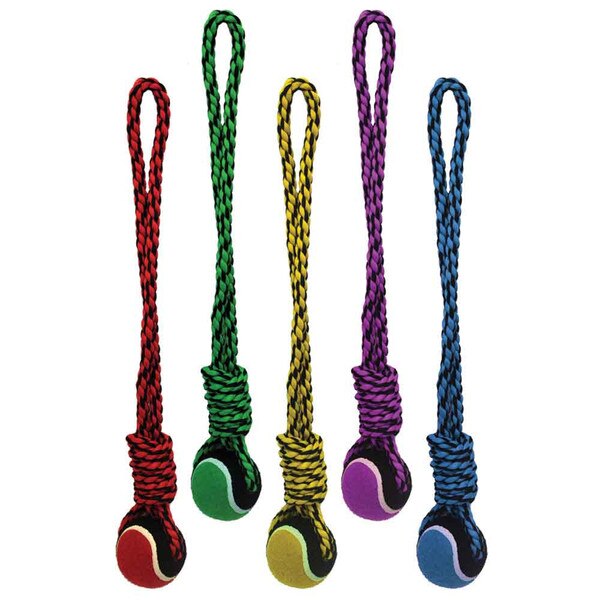 Multipet - Nuts for Knots Rope Tug w/ ball 20in | thatpetplace.com