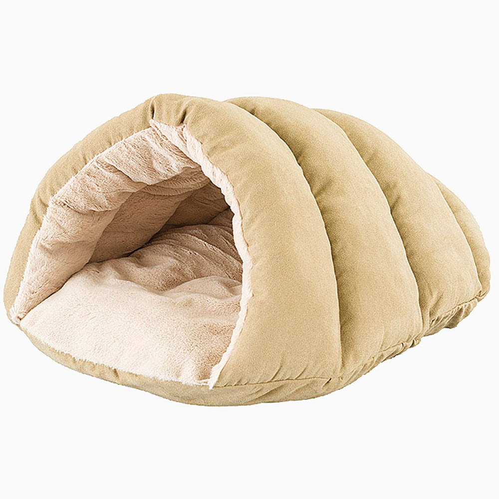 Cuddle Cave Cat Bed - Tan - 22 in x 17 in