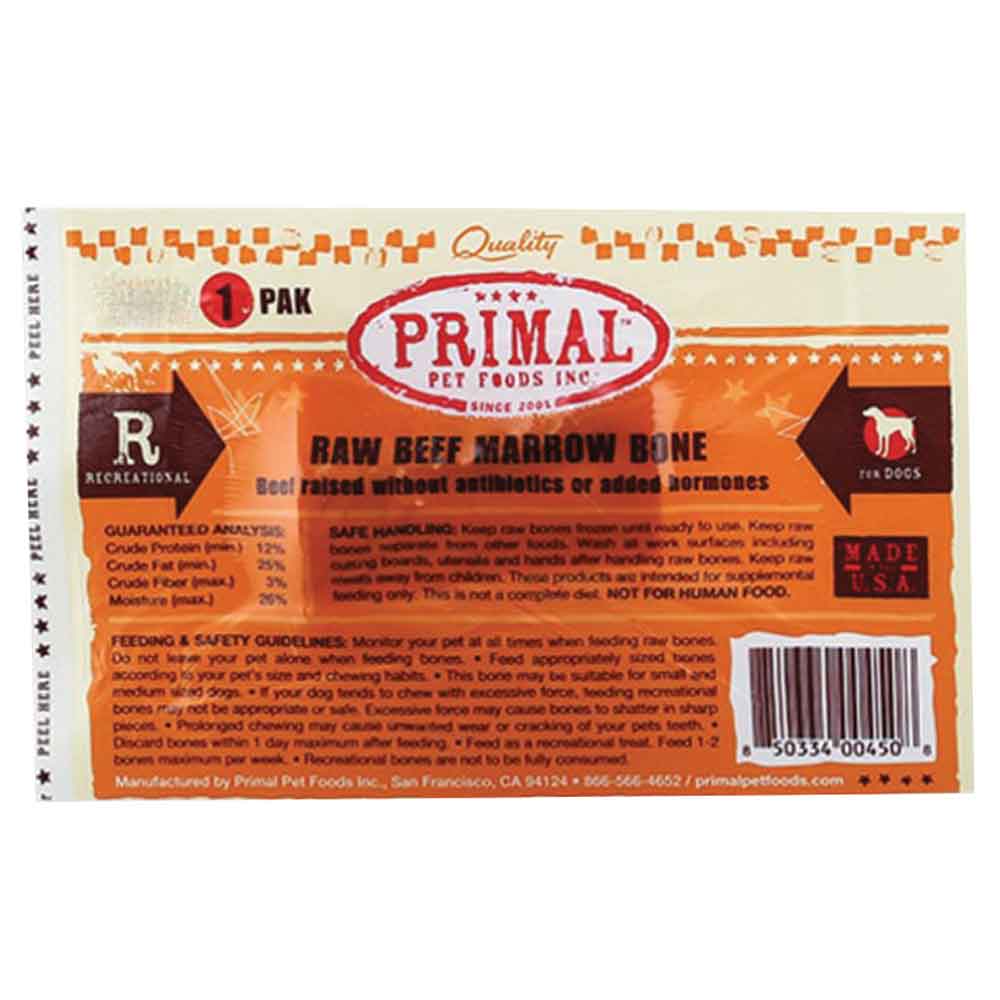 Primal Raw Frozen Beef Marrow Bone - Large | thatpetplace.com