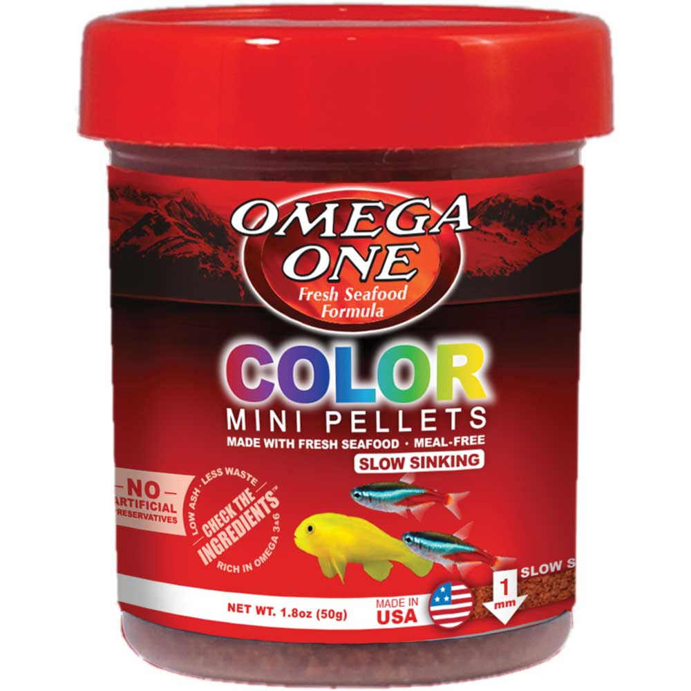 OmegaSea Color Mini Pellets - Sinking - 1.8 oz | thatpetplace.com