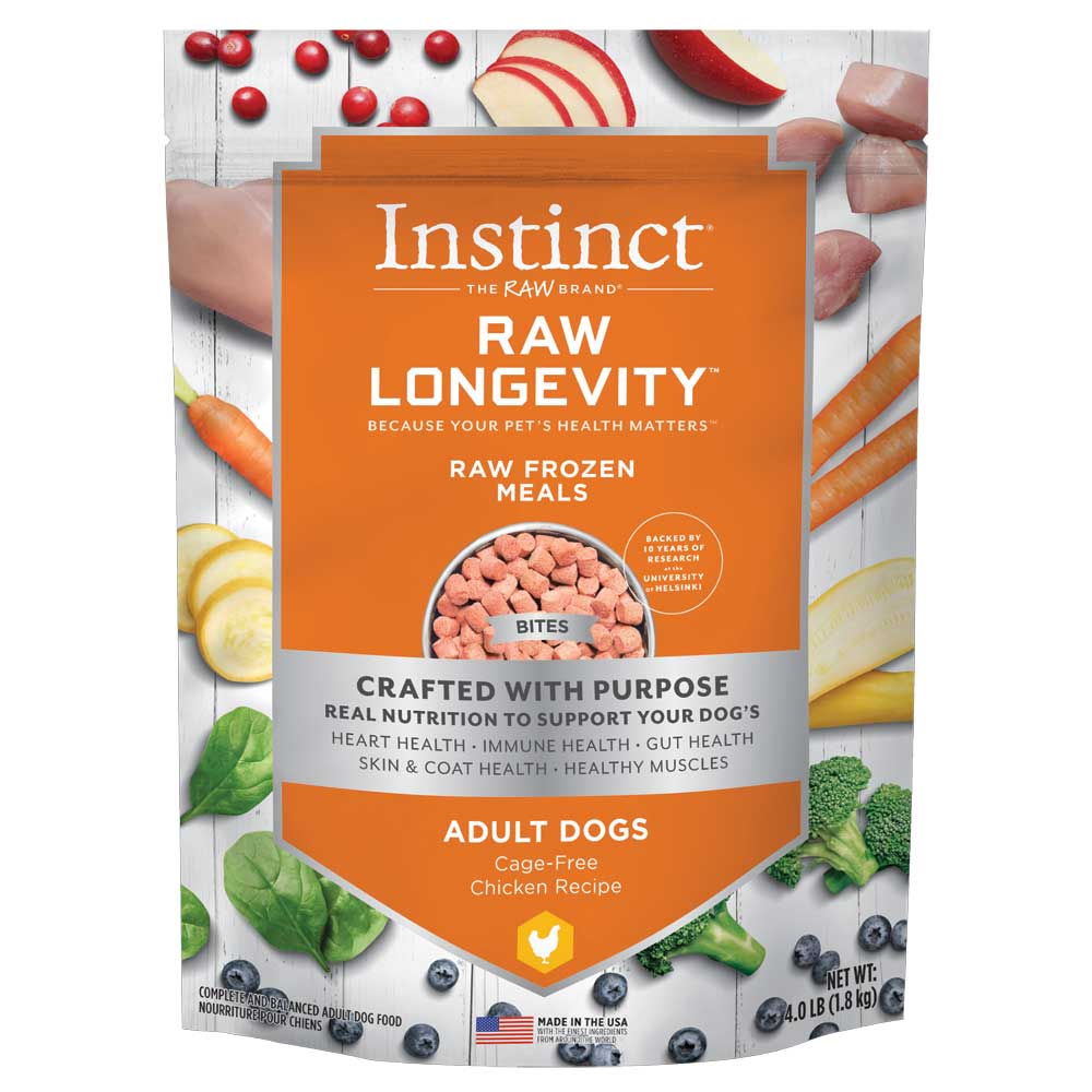 Nature's Variety Instinct Longevity Dog Food - Frozen Raw Bites Meals ...