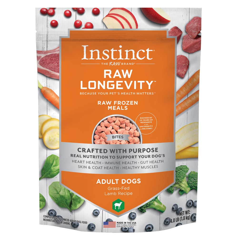 Nature's Variety Instinct Longevity Dog Food - Frozen Raw Bites Meals ...