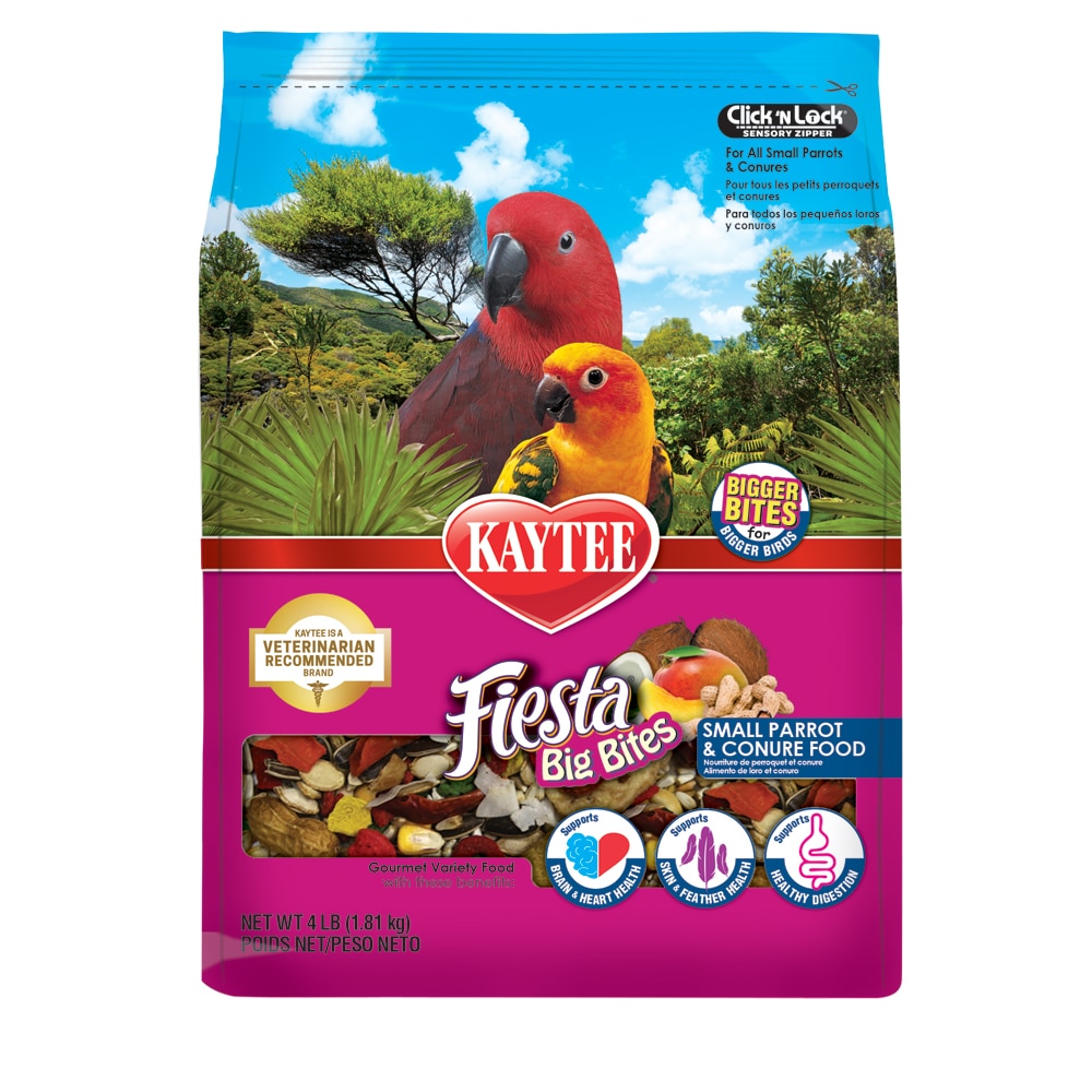 Kaytee - Fiesta Big Bites Diet for Parrots/Conures 4lb. | thatpetplace.com