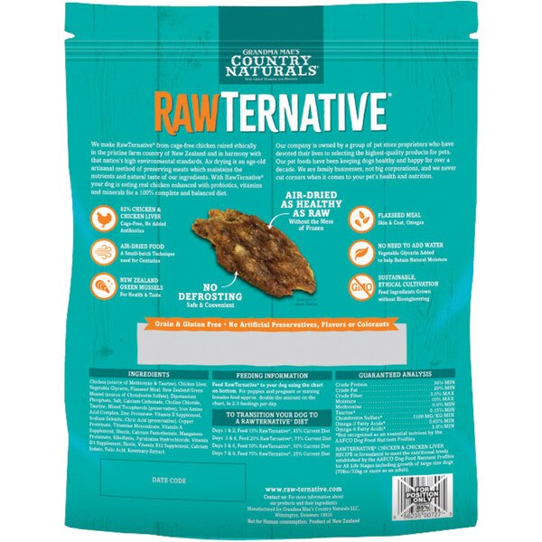 Grandma Maes - Rawternative Air Dried Dog Food - Chkn/Lvr - 5 oz ...
