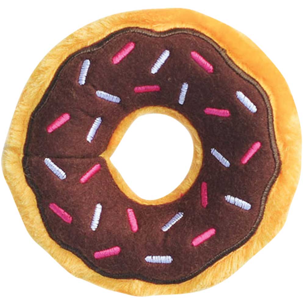 Zippy Paws Dog Toy - Mini Donut - Chocolate | thatpetplace.com
