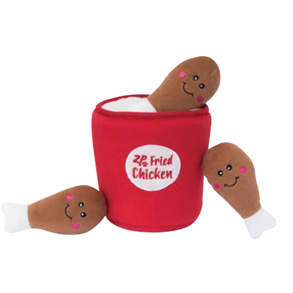 Zippy Paws Dog Toy - Zippy Burrow - Bucket of Chicken | thatpetplace.com