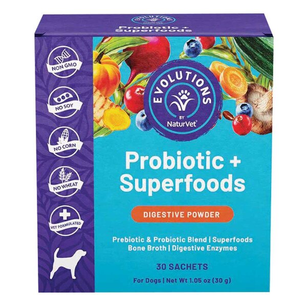 NATURVET EVOLUTIONS - PROBIOTIC + SUPERFOODS SACHETS - 30 CT ...