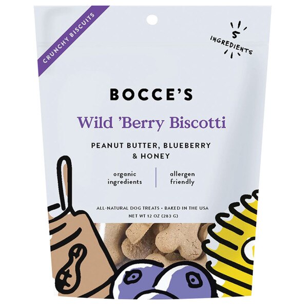 Bocces Small Batch Dog Treats - Wild Berry Biscotti - 12 oz ...