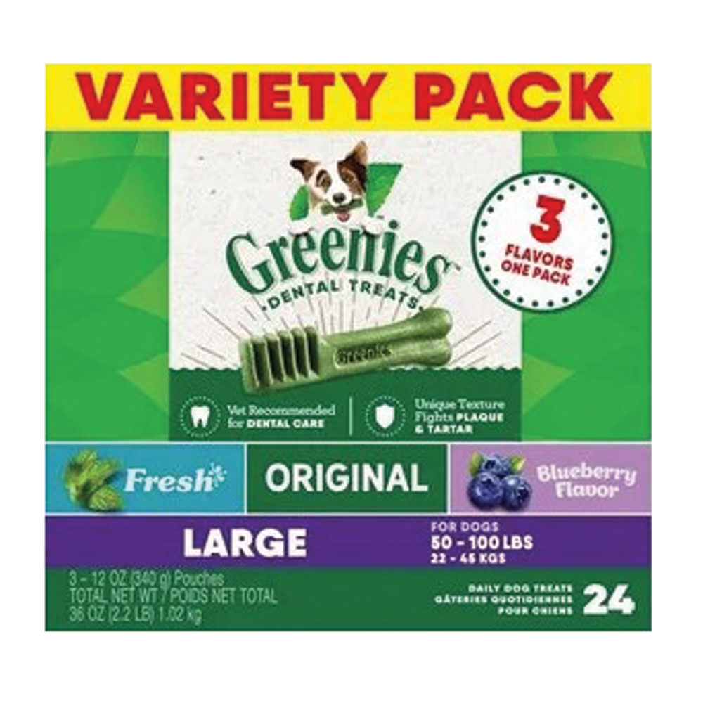 Greenies - Large 3 Flavor Variety Pack 36oz. | thatpetplace.com