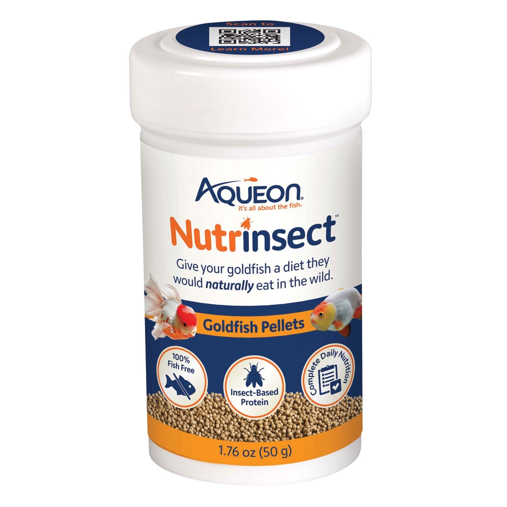 Aqueon - Nutrinsect Goldfish Pellets - 1.76 oz. | thatpetplace.com