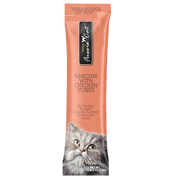 Fussie Cat - Sardine & Chicken Puree Treat 4pk. | thatpetplace.com