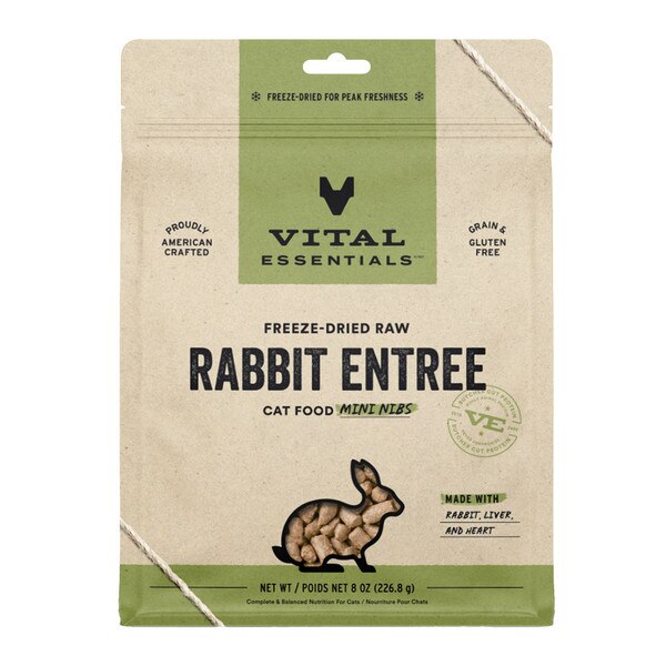 VITAL ESSENTIALS - FD MINI NIBS RABBIT ENTREE CAT FOOD 8OZ ...