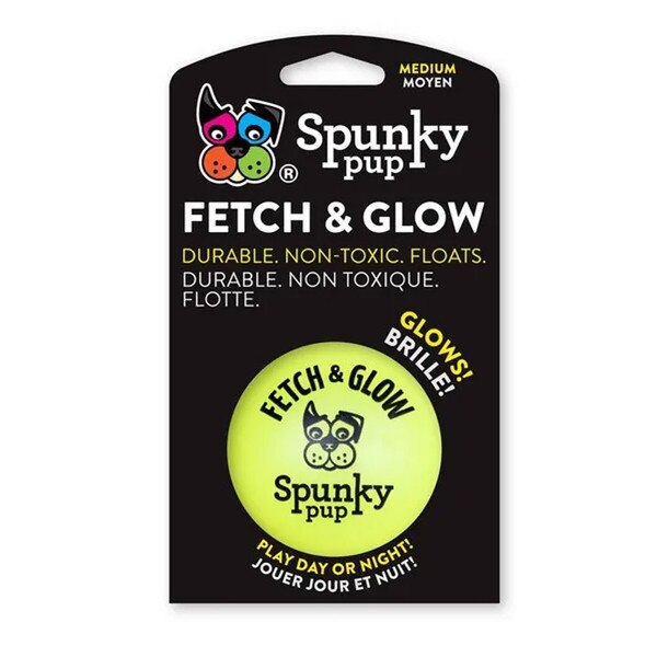Spunky Pup - Fetch & Glow Ball MD | thatpetplace.com
