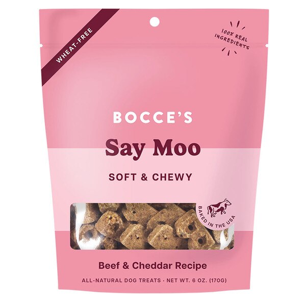 Bocces - Soft & Chewy Say Moo Dog Treat 6oz | thatpetplace.com