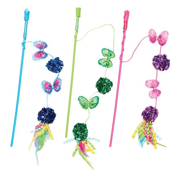 Spot Ethical - Butterfly & Mylar Cat Wand | thatpetplace.com